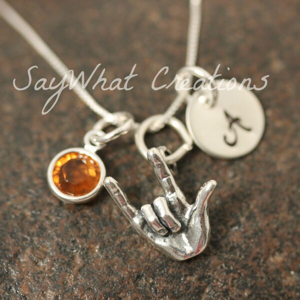 Asl I Love You Necklace - Etsy