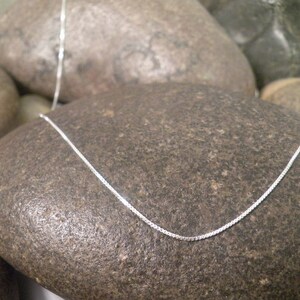 Sterling Silver Box Chain 20 Necklace 1.2mm Italian Sterling Silver ...