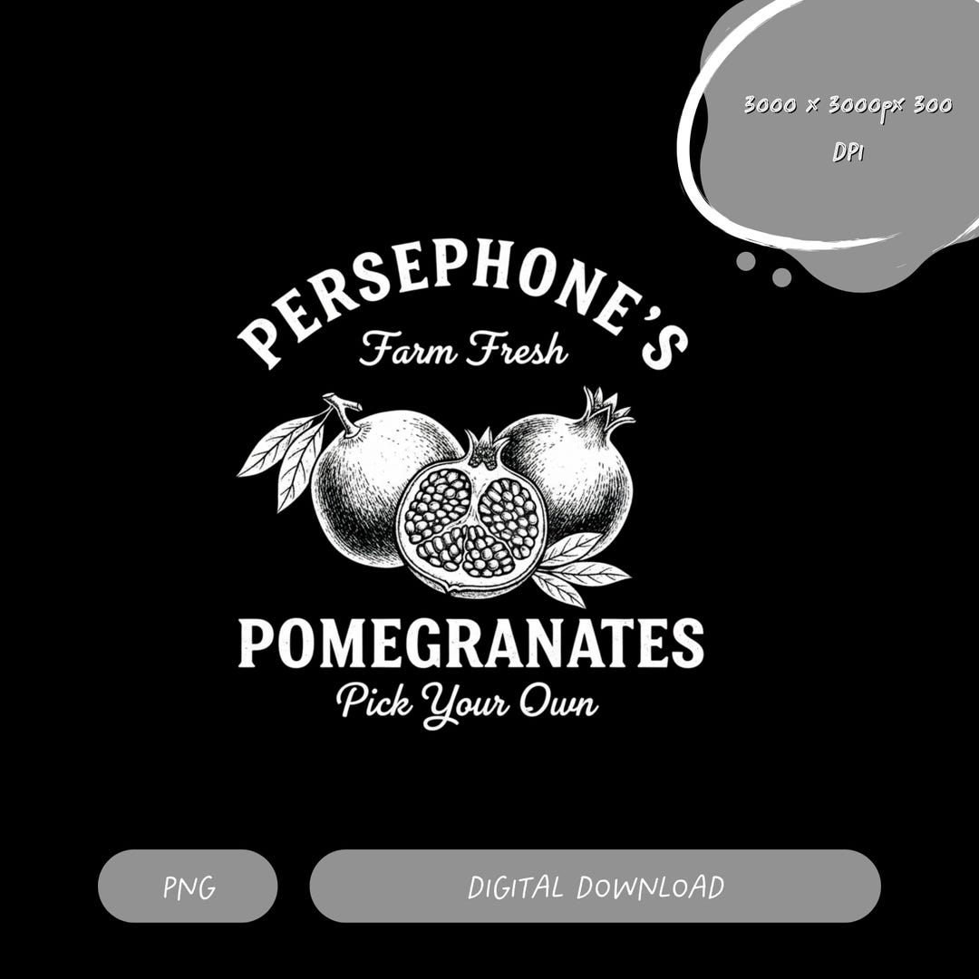 Persephone Pomegranate PNG Greek Mythology Digital File Dark Academia ...