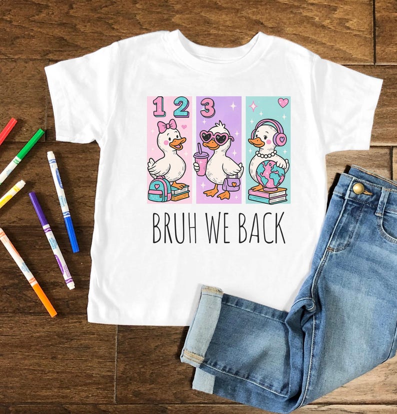Bruh We Back PNG: Preppy Goose Back to School Design (digital Download ...