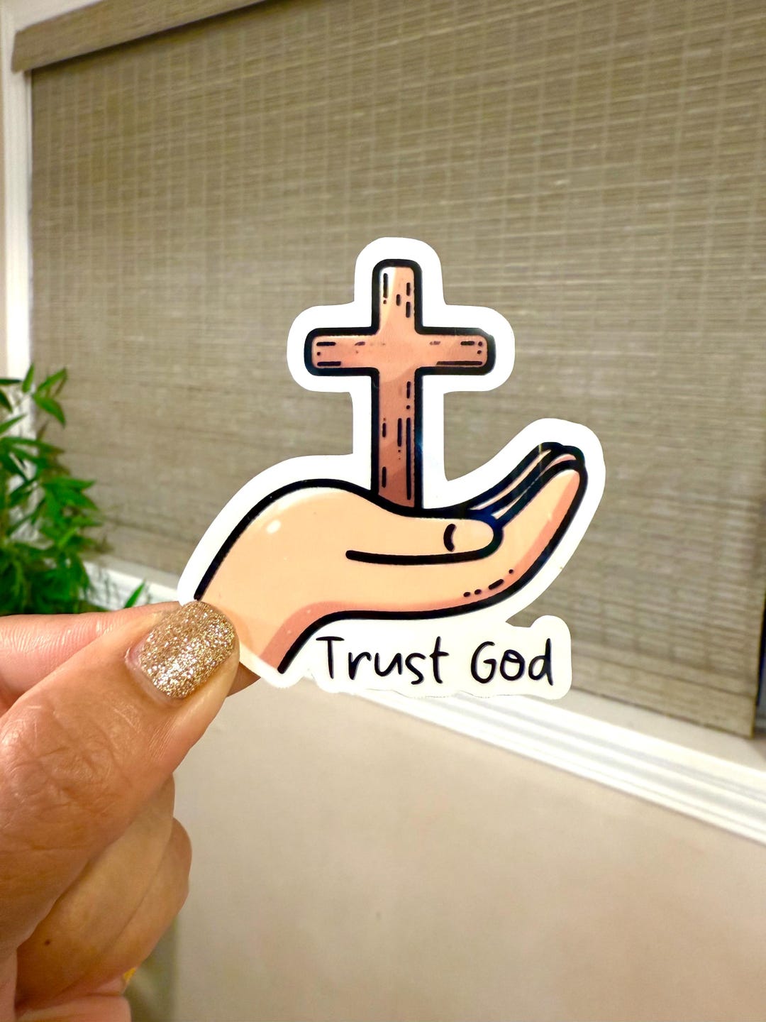 Trust God Sticker: Waterproof Vinyl Christian Decal for Kids - Etsy