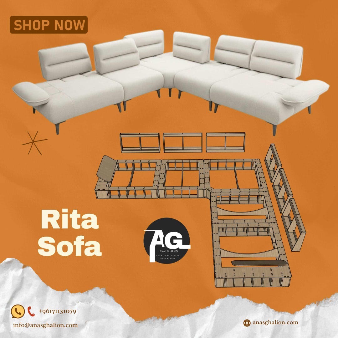 Rita Sofa Design CNC : Mdf/plywood DXF Files (digital Download) - Etsy