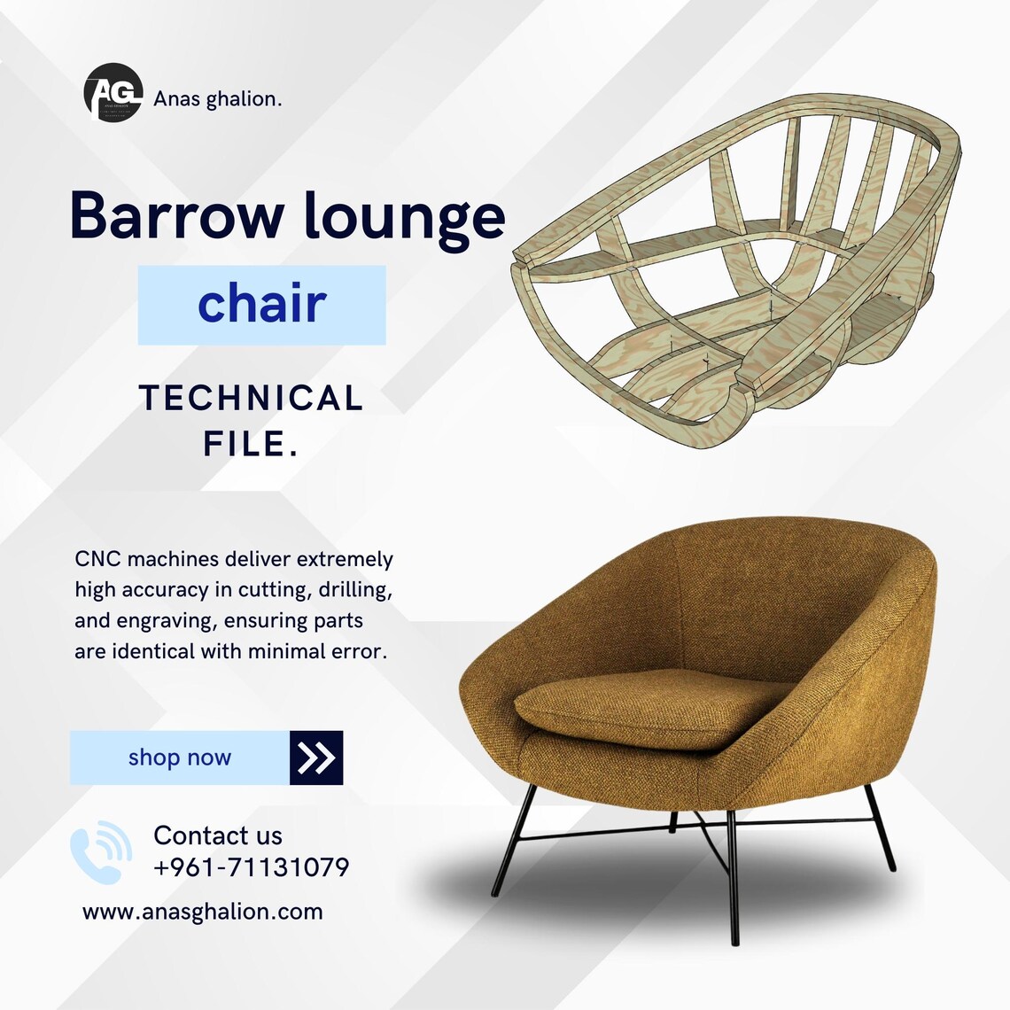 Barrow Chair CNC Design Files (dxf, Stl, Pdf) - Etsy