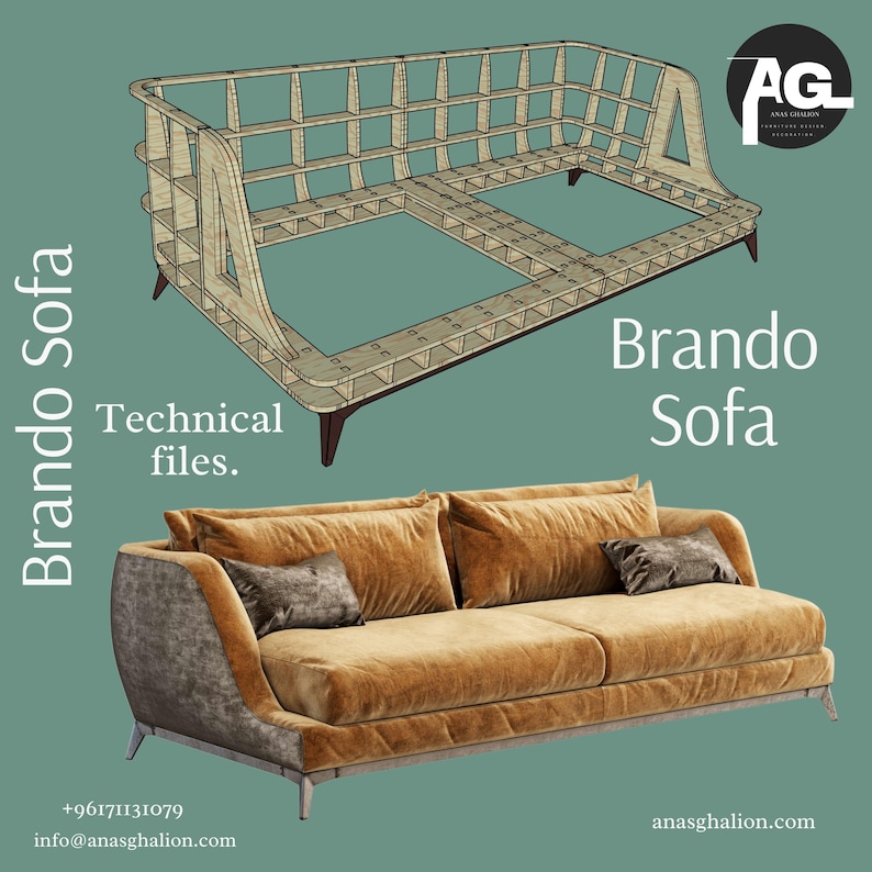 Brando Sofa CNC Design Files: MDF or Plywood (digital Download) - Etsy