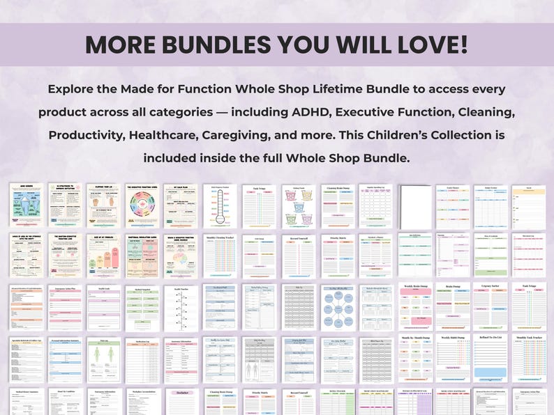 Children’s Whole Shop Bundle, ADHD Routine Charts, Autism Visual ...