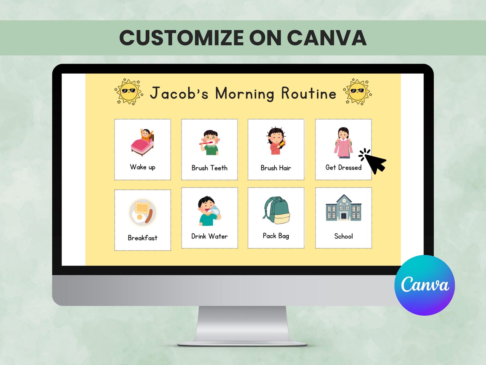 Editable Daily Routine Cards, Visual Schedule for Kids, Toddler Routine ...
