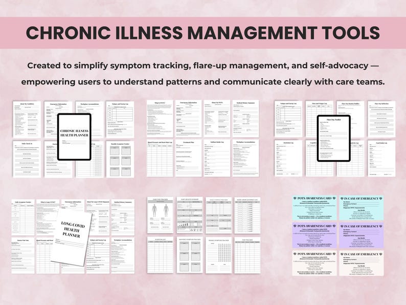 Whole Shop Bundle for Chronic Illness, Medical Logs, Symptom Trackers ...