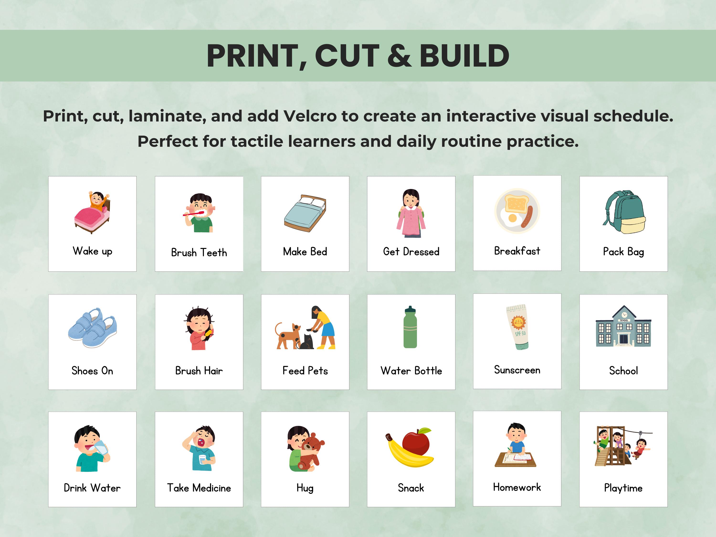 Editable Daily Routine Cards, Visual Schedule for Kids, Toddler Routine ...