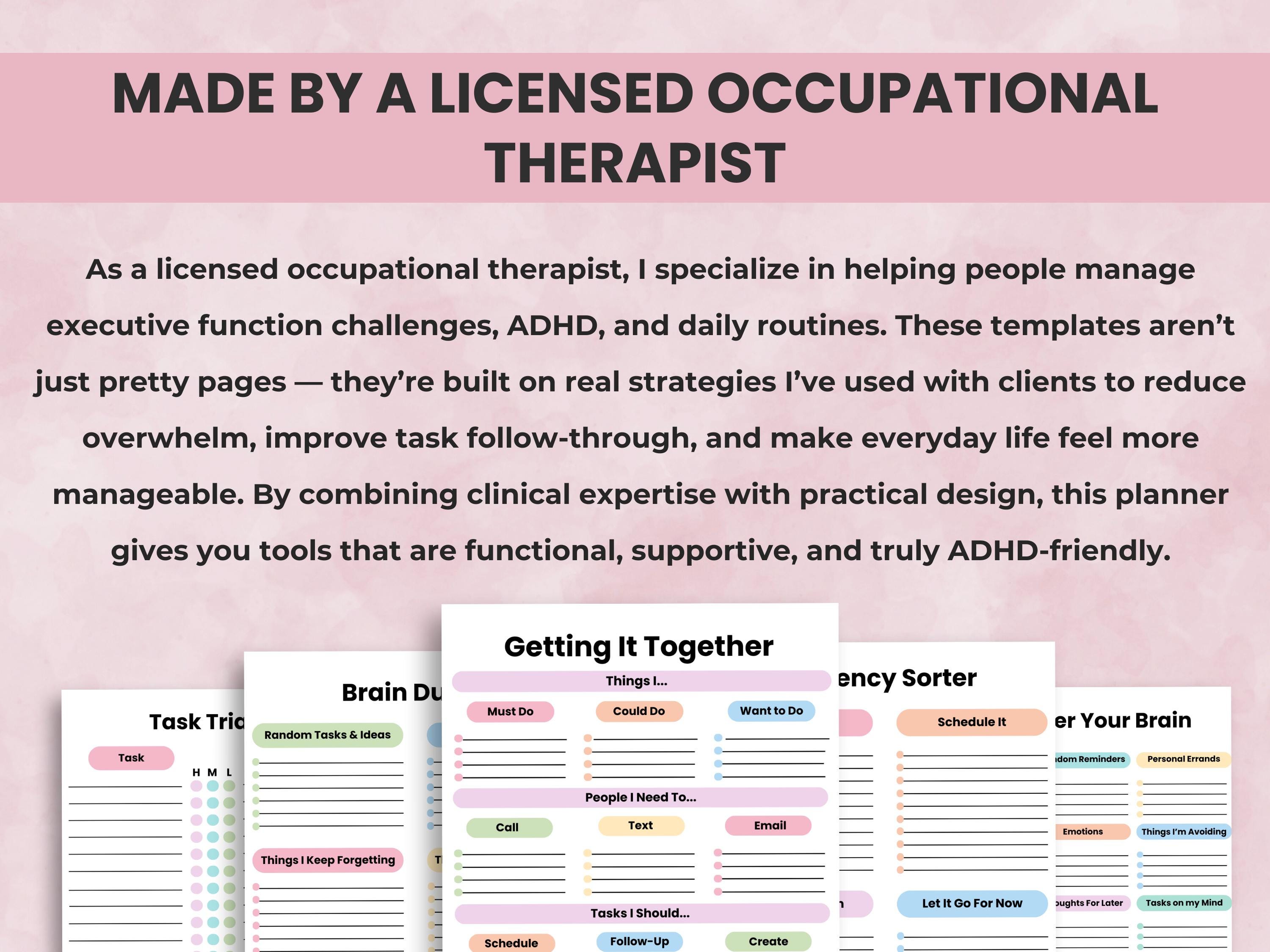 ADHD Brain Dump Templates Printable, Editable Task Tracker, Priority ...