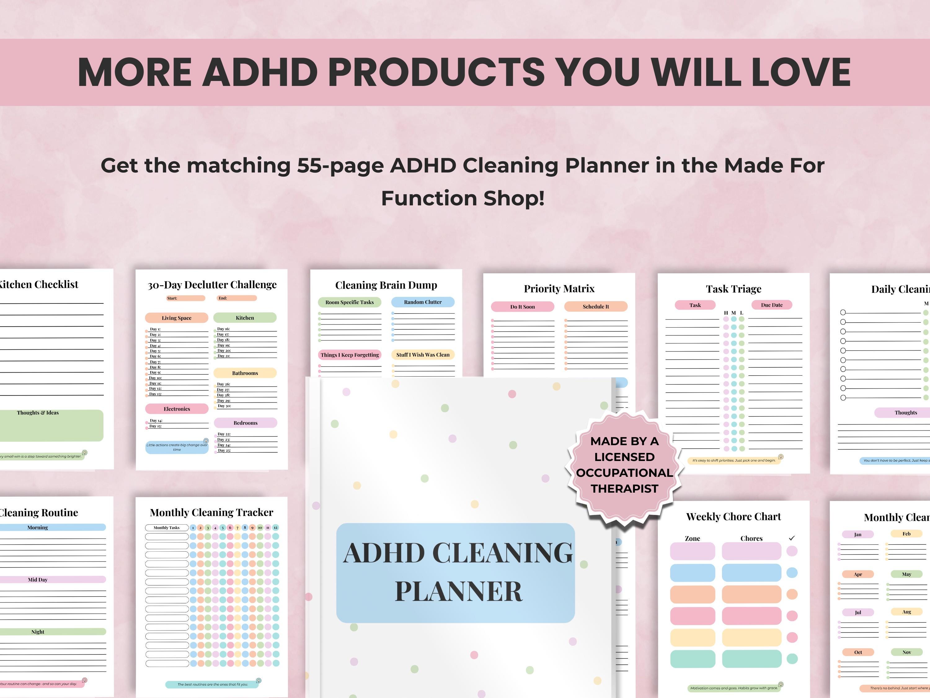 Editable ADHD Brain Dump Templates Printable | Executive Function ...