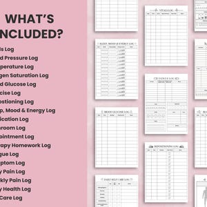 Editable Vitals and Health Logs for Chronic Illness, Eldercare, Medical ...
