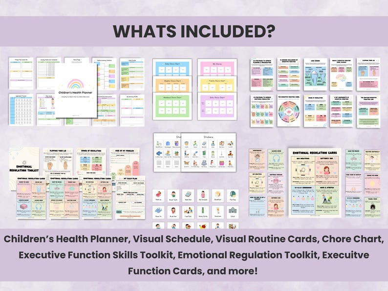 Children’s Whole Shop Bundle, ADHD Routine Charts, Autism Visual ...