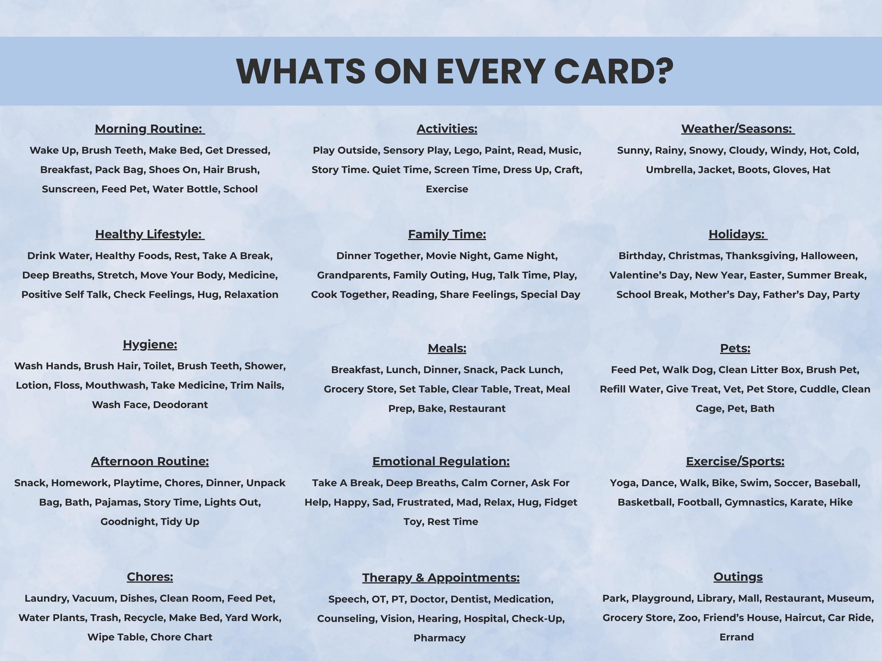 Printable Daily Routine Cards | Visual Schedule, Editable Chore Chart ...