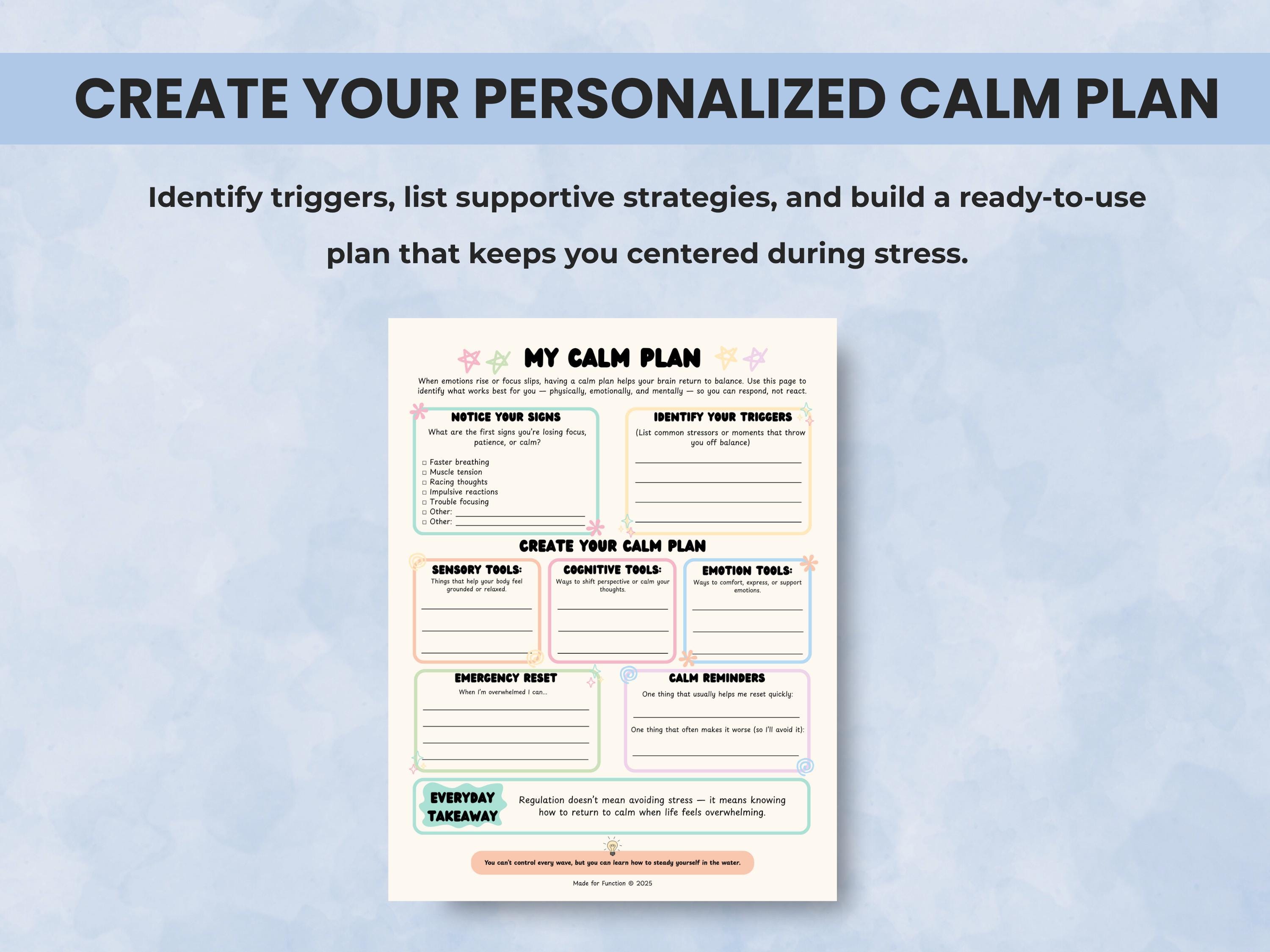 Emotional Regulation Bundle Printable PDF | Zones of Regulation ...
