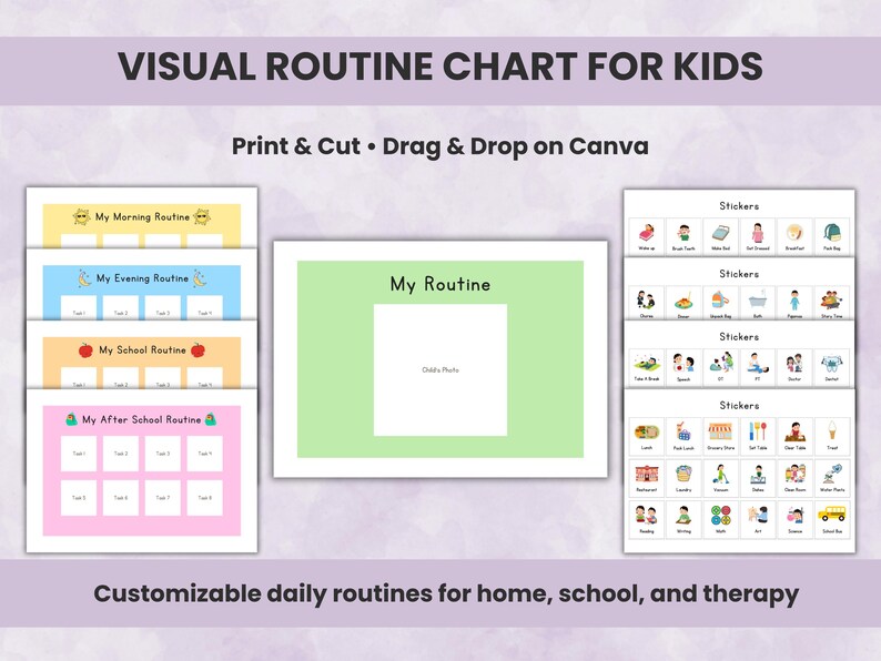 Children’s Whole Shop Bundle, ADHD Routine Charts, Autism Visual ...