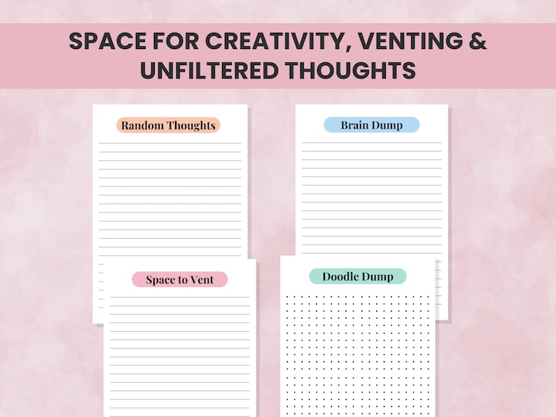 Editable ADHD Brain Dump Templates Printable | Executive Function ...
