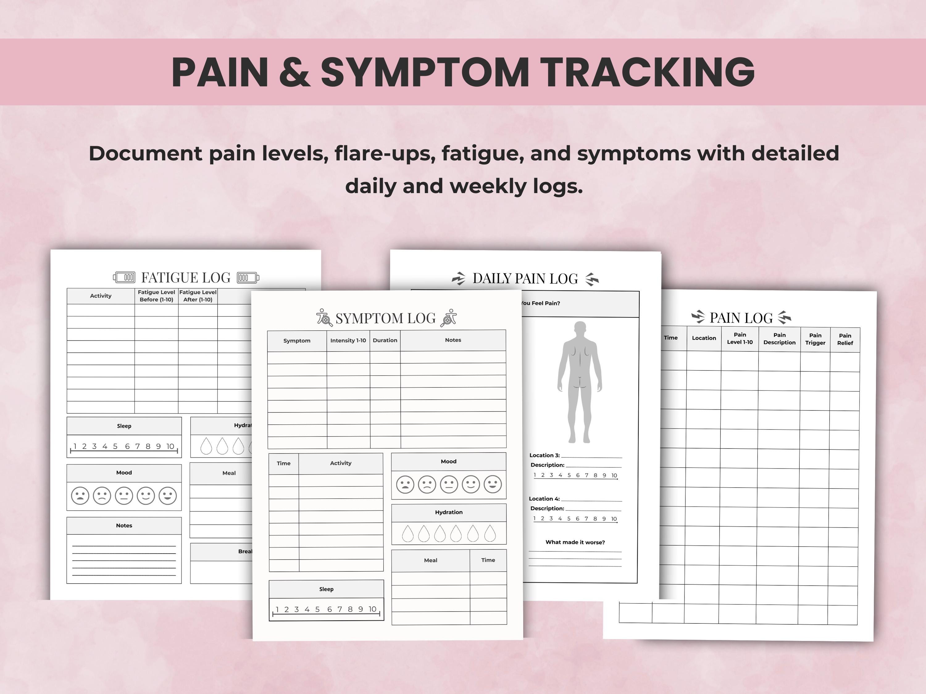 Editable Vitals and Health Logs for Chronic Illness, Eldercare, Medical ...