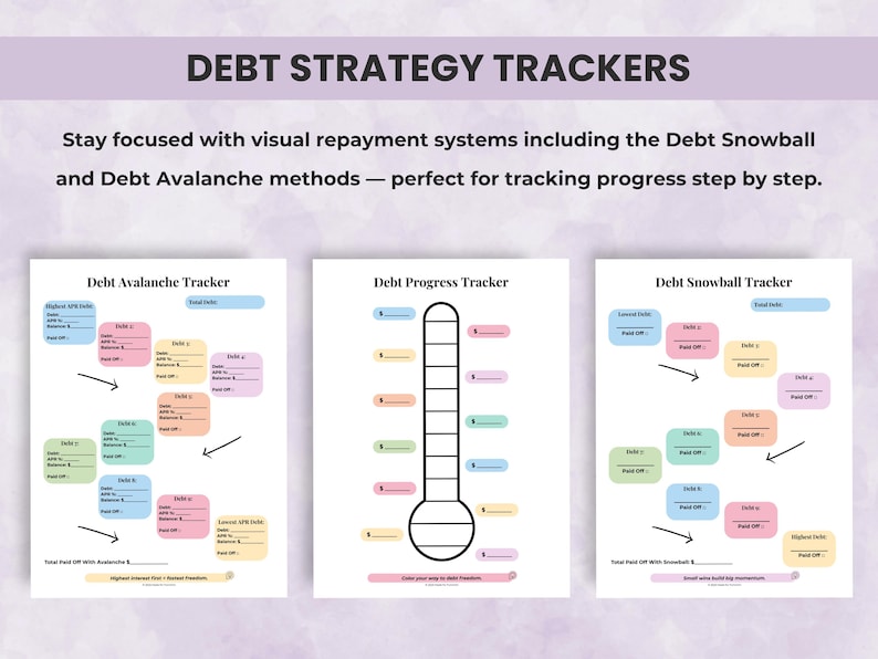 ADHD Financial Planner Printable | Debt & Savings Tracker (canva ...