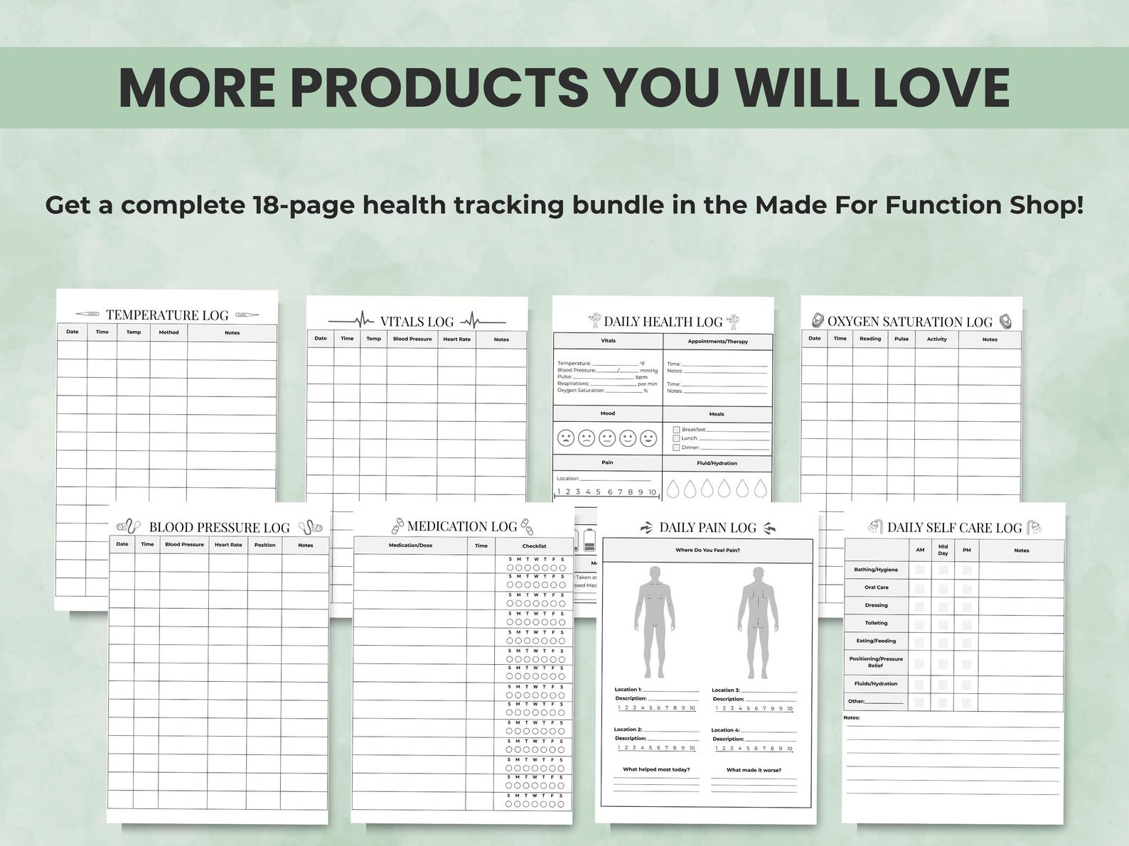 Blood Pressure Log Printable, Daily BP Chart + Tracker Sheet, Blood ...