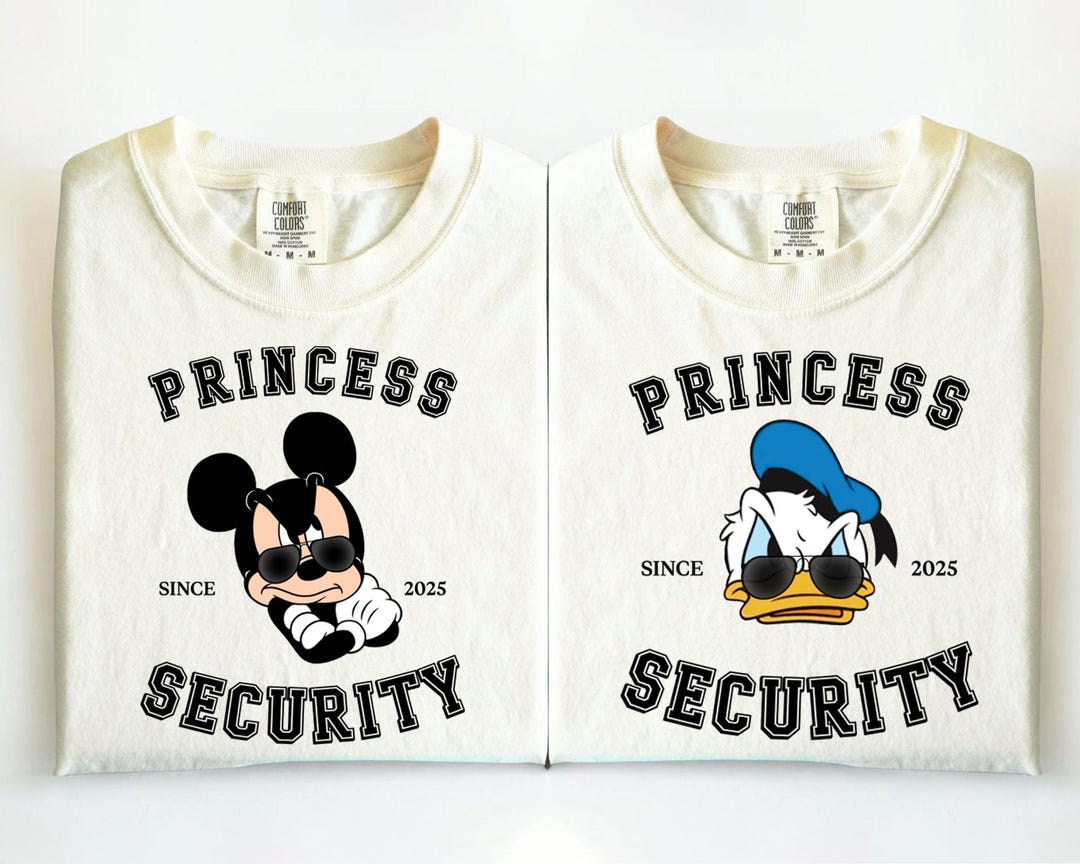 Disney Princess Security Shirt, Customize Mickey Minnie Donald Daisy ...