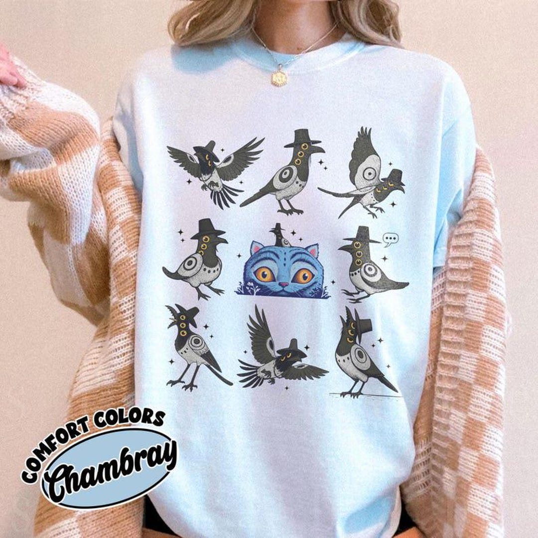 Maglietta Derpy Tiger & Sussie Bird, maglietta Comfort Colors Cartoon ...