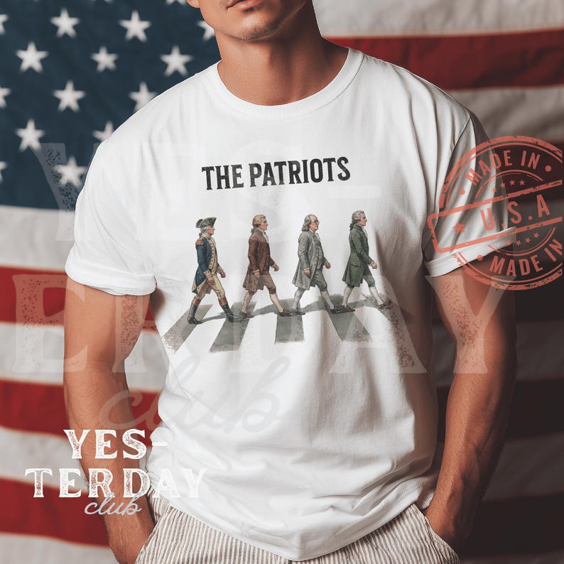 The Patriots Founding Fathers Iconic Zebra Crossing Shirt, Independence ...