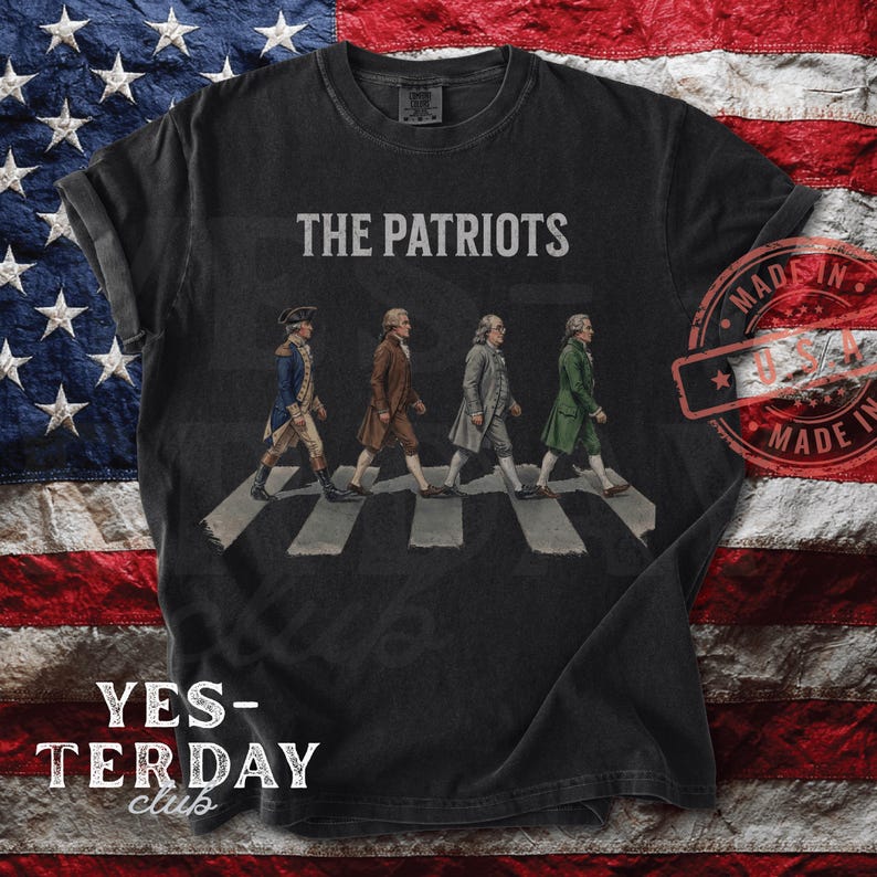 The Patriots Founding Fathers Iconic Zebra Crossing Shirt, Independence ...