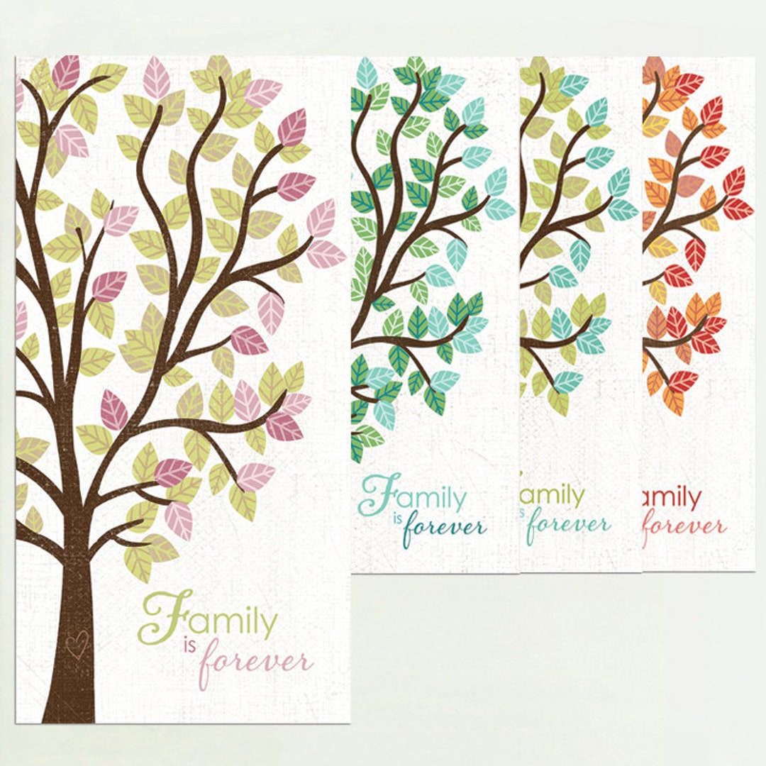 Family is Forever, Family Tree Art, Family Wall Art, Seasons Wall Art ...