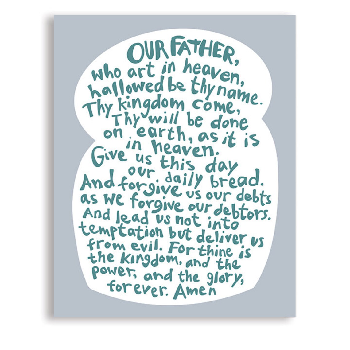 Lords Prayer Art, Our Father Prayer, Faith Art - Etsy