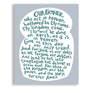 Lords Prayer Art, Our Father Prayer, Faith Art - Etsy