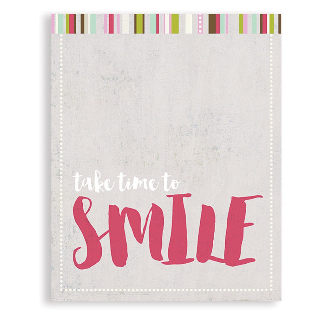 Take Time to Smile, Wall Art - Etsy