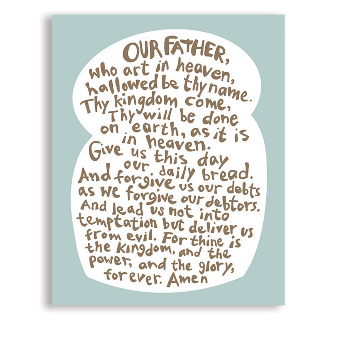 Lords Prayer Art, Our Father Prayer, Faith Art - Etsy