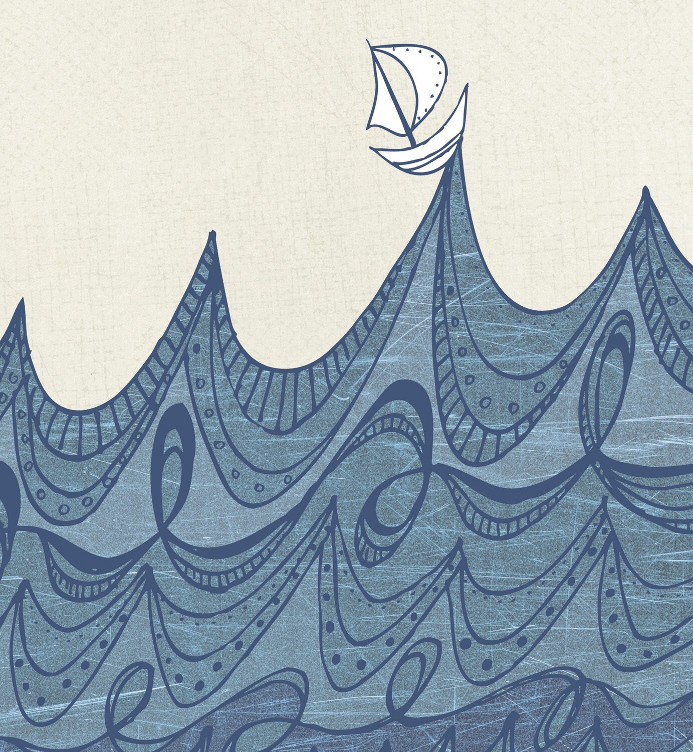 Ocean Art, Inspirational Art Print, Encouraging Art, When the Storms of ...