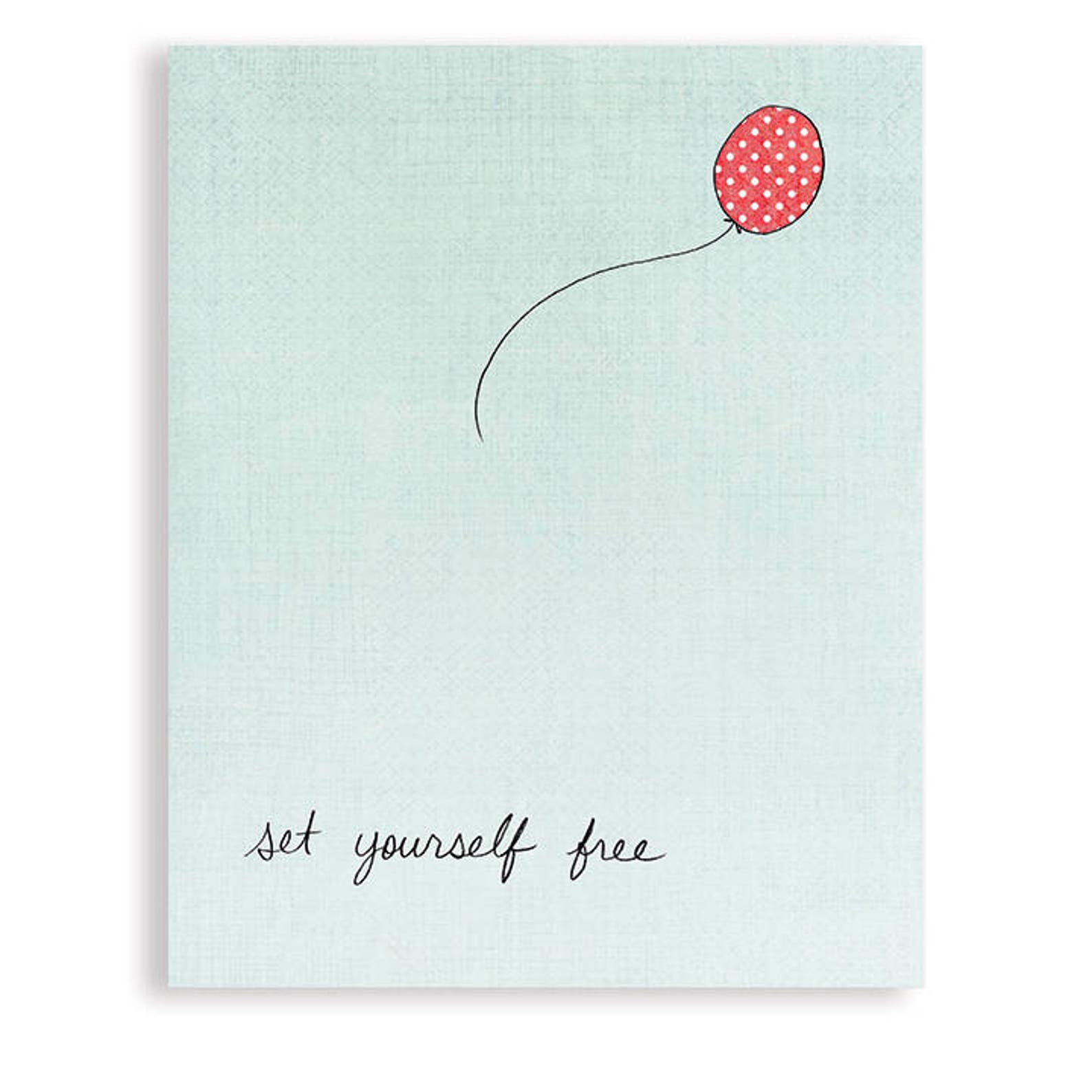 Wall Art, Set Yourself Free Art, Inspirational Art, Illustrated Art - Etsy