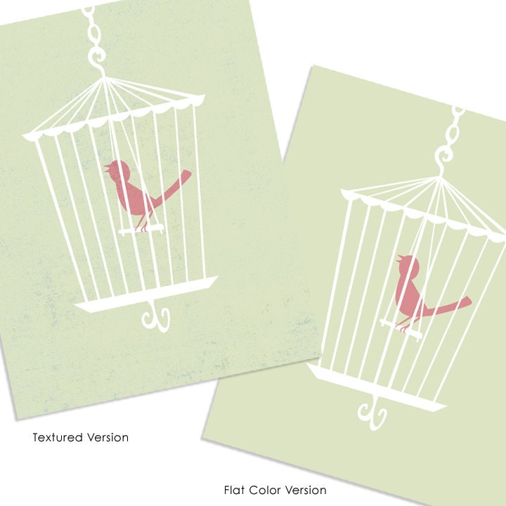 Bird Cage, Bird Art, Bird Poster - Etsy