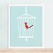 Bird Cage, Bird Art, Bird Poster - Etsy