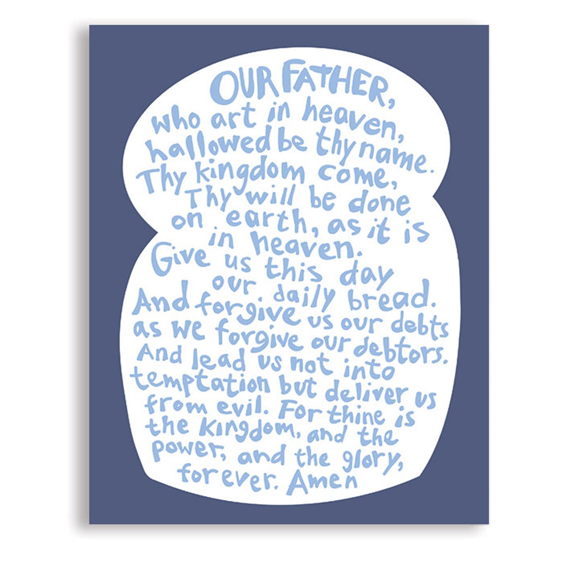 Lords Prayer Art, Our Father Prayer, Faith Art - Etsy