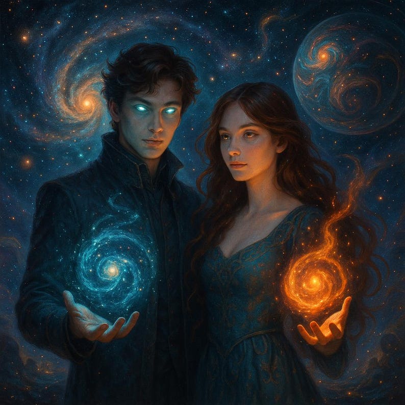 Custom Couple Fantasy Portrait | Arcane Dreamcore Art | 2 People ...