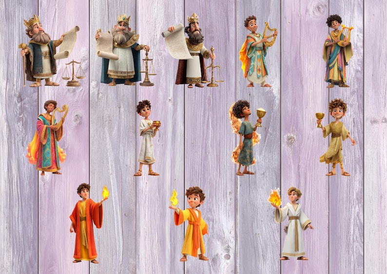 Old Testament Character Clipart – Christian Bible Figures Digital Set ...
