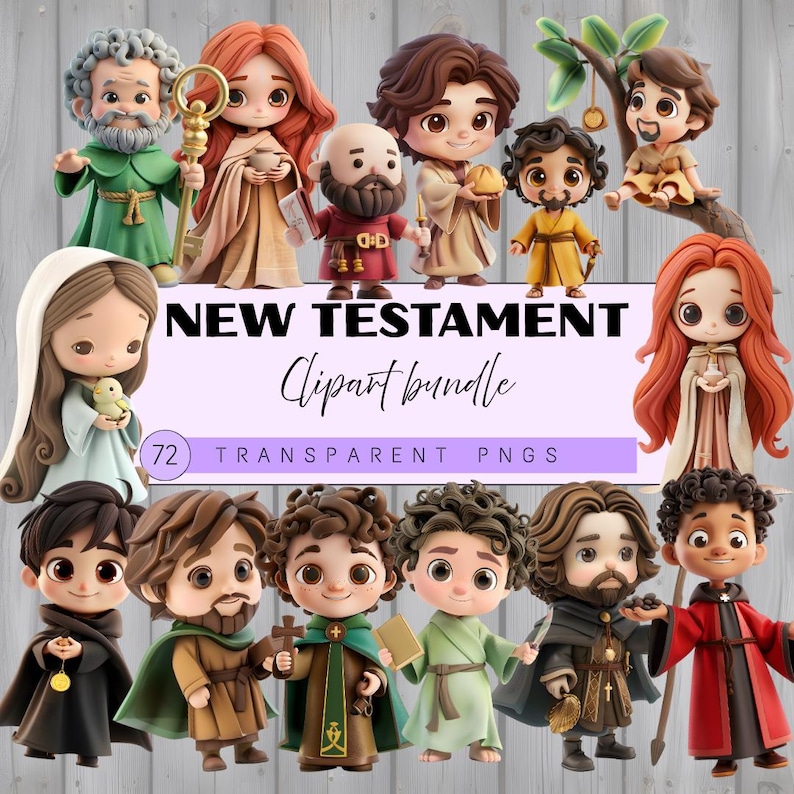 New Testament Bible Characters Clipart, New Testament Character Clipart ...
