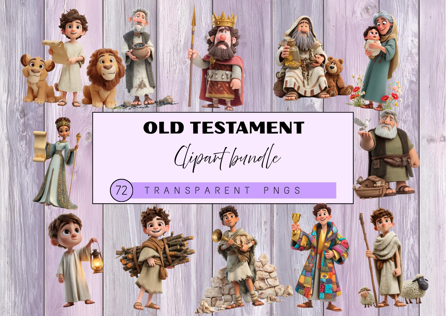 Old Testament Character Clipart – Christian Bible Figures Digital Set ...