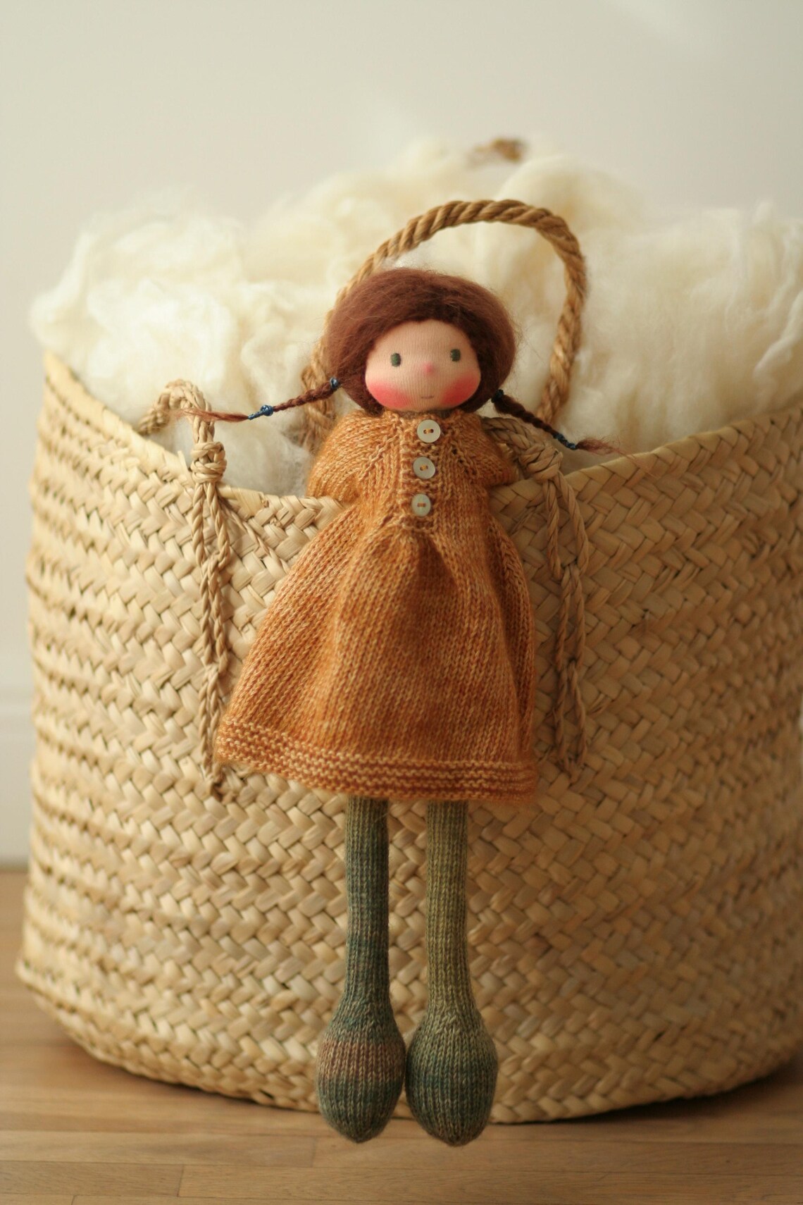 Clara -USA DDP (delivered Duty Paid)-peperuda Doll, Knitted Doll 14 ...