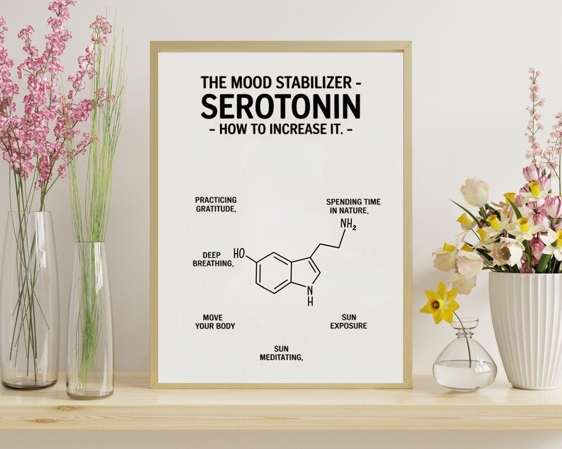 Serotonin, Oxytocin & Dopamine Molecule Prints: Chemistry Wall Art - Etsy
