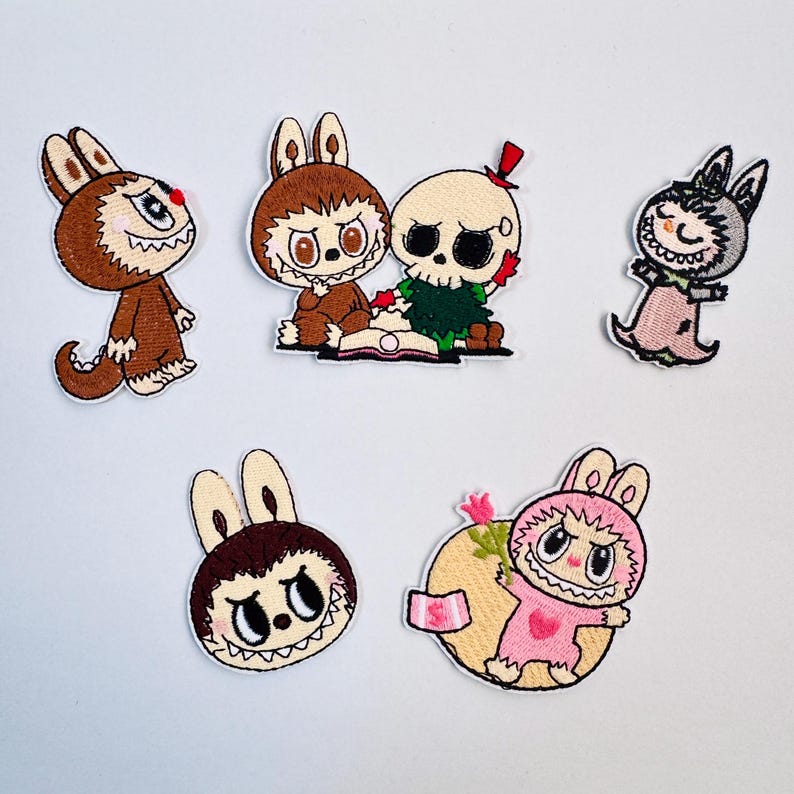 Parche Labubu, insignia para planchar o coser, parches Labubu para ...