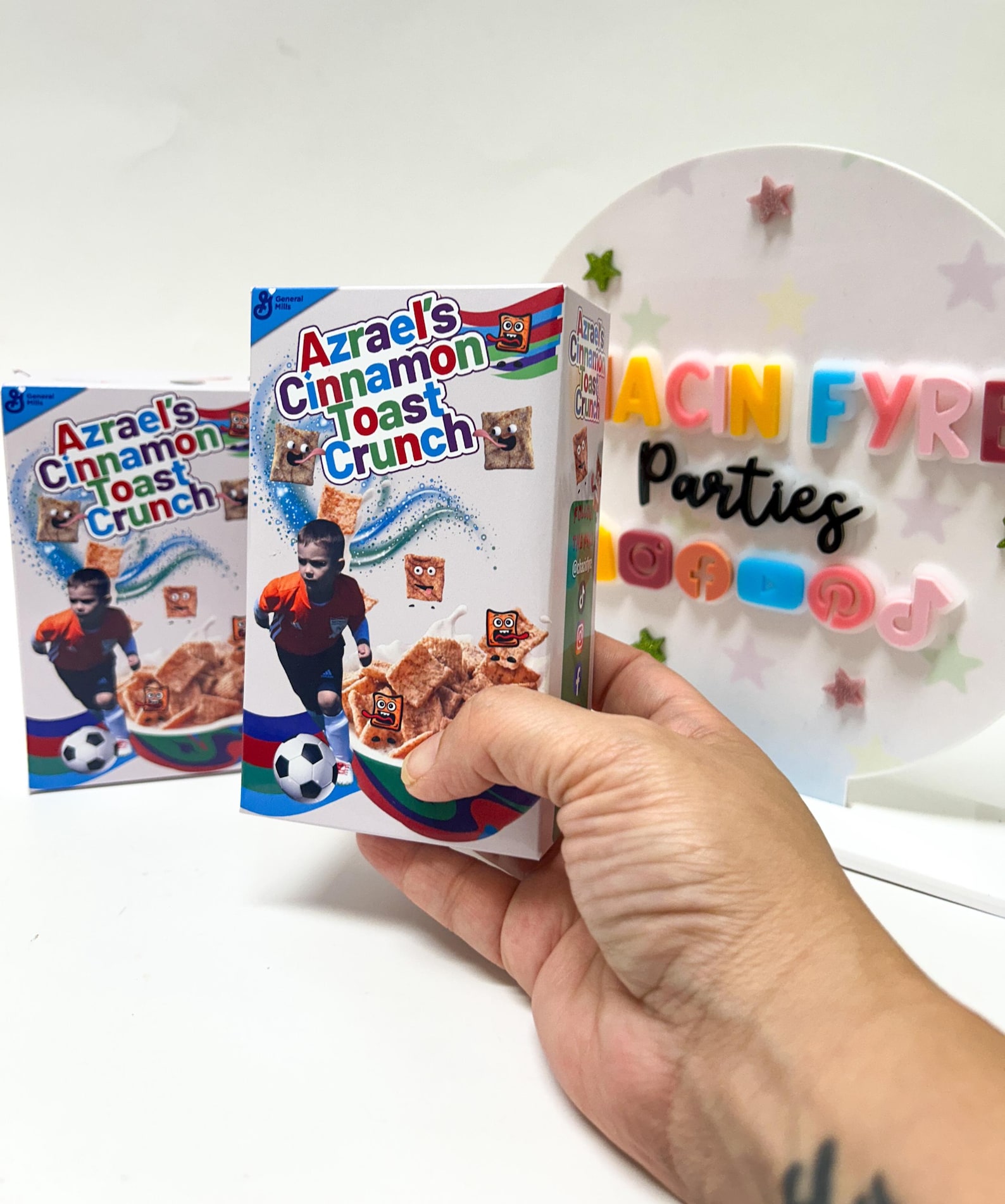 Custom Cereal Box- Custom Party Treat Box- Customized Cereal Box ...