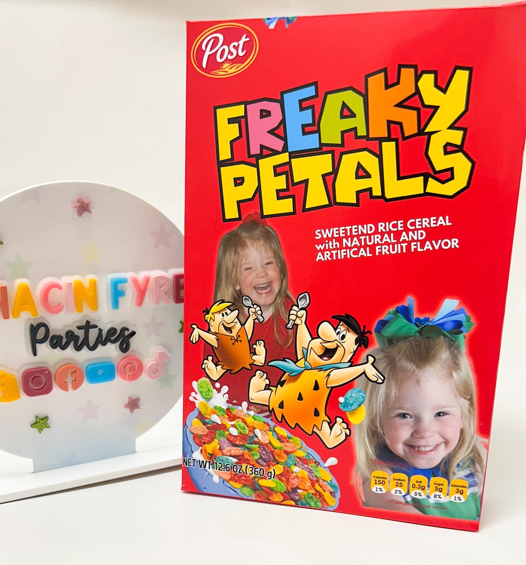 Custom Cereal Box- Custom Party Treat Box- Customized Cereal Box- Personalized Cereal Box ...