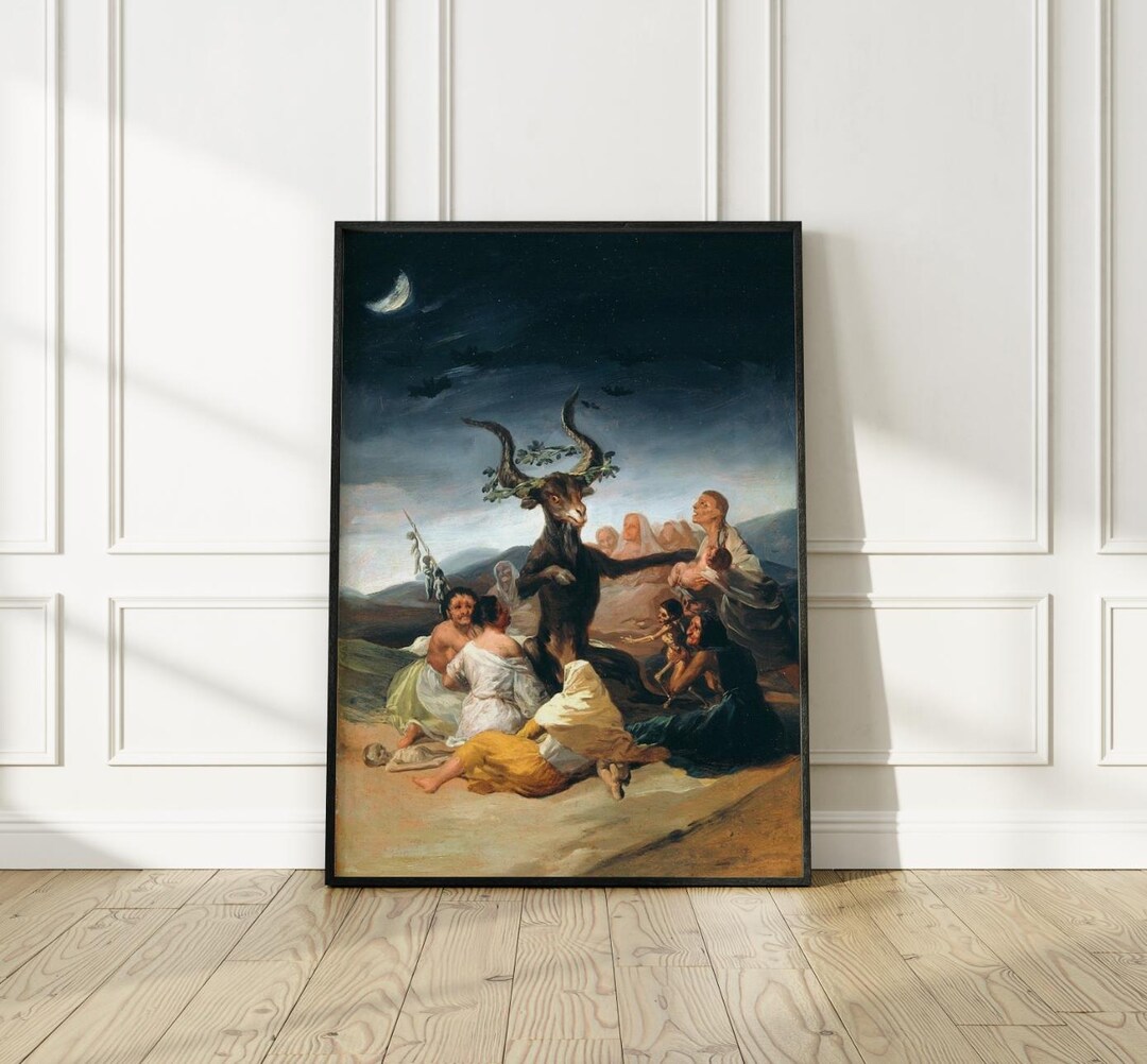 Goya Exhibition Poster, Goya Witches Sabbath, Gothic Art, Witch Print ...