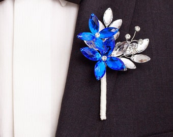 Royal Blue Flower Corsage | Etsy