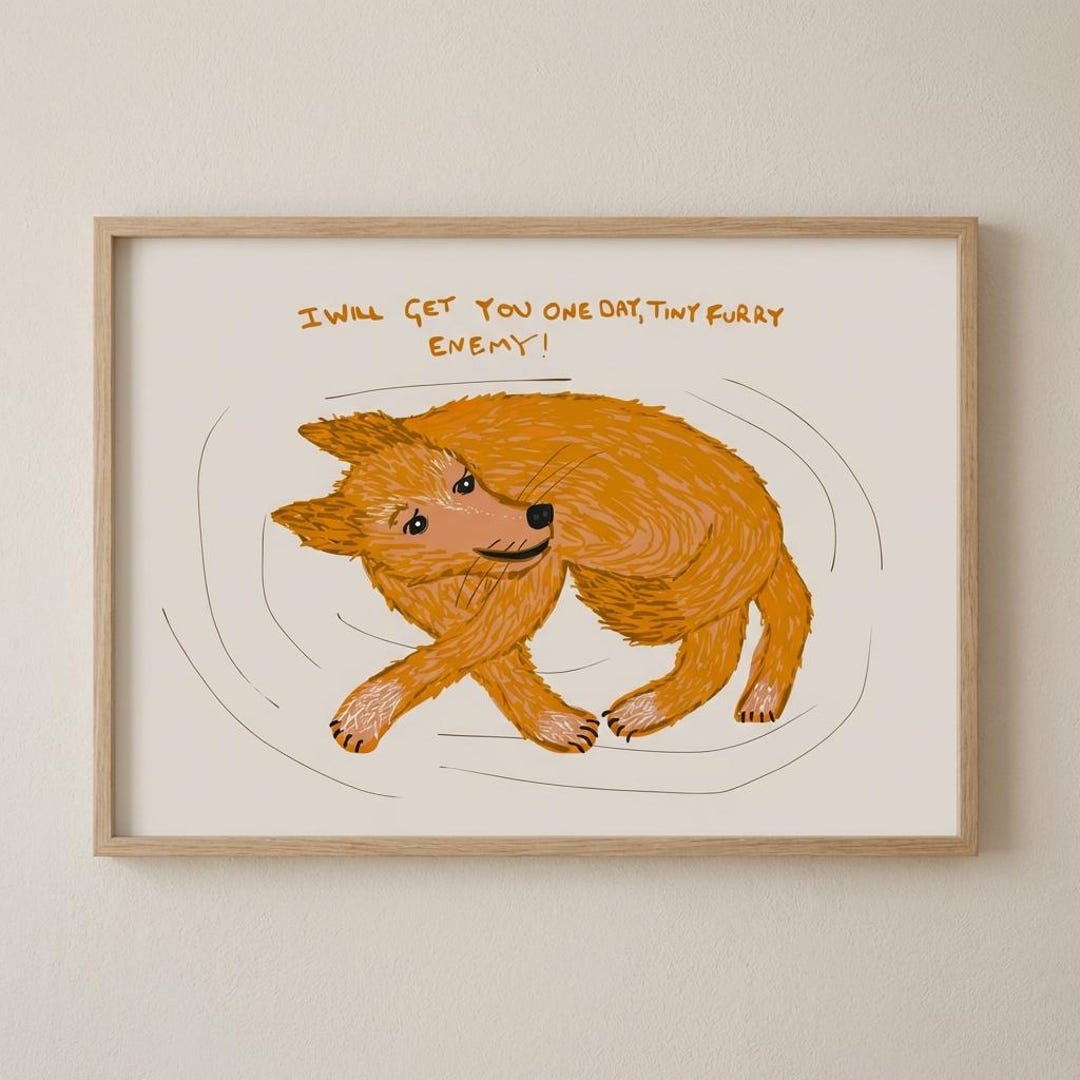 Dog Print | Funny Wall Art | Animal Print - Etsy