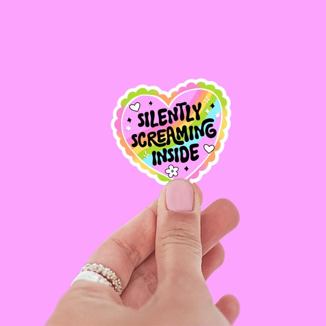 Silently Screaming Sticker - Etsy